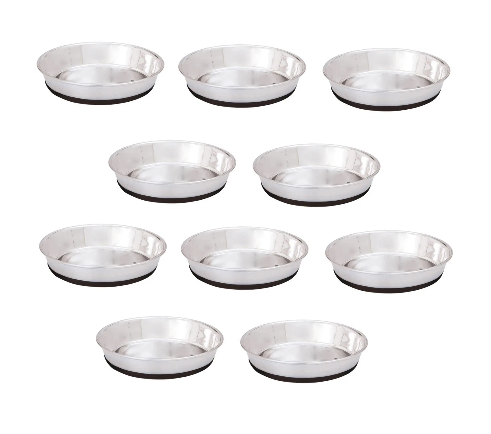 10 Shallow Dish Dog Small Animal Food Water Bowls Short Snout Design ...