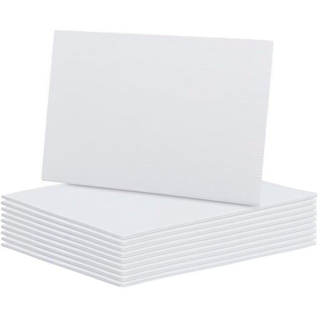 10 Sheet 10 Sheets White Corrugated Plastic Sheets 7.8x11.8inch Blank ...