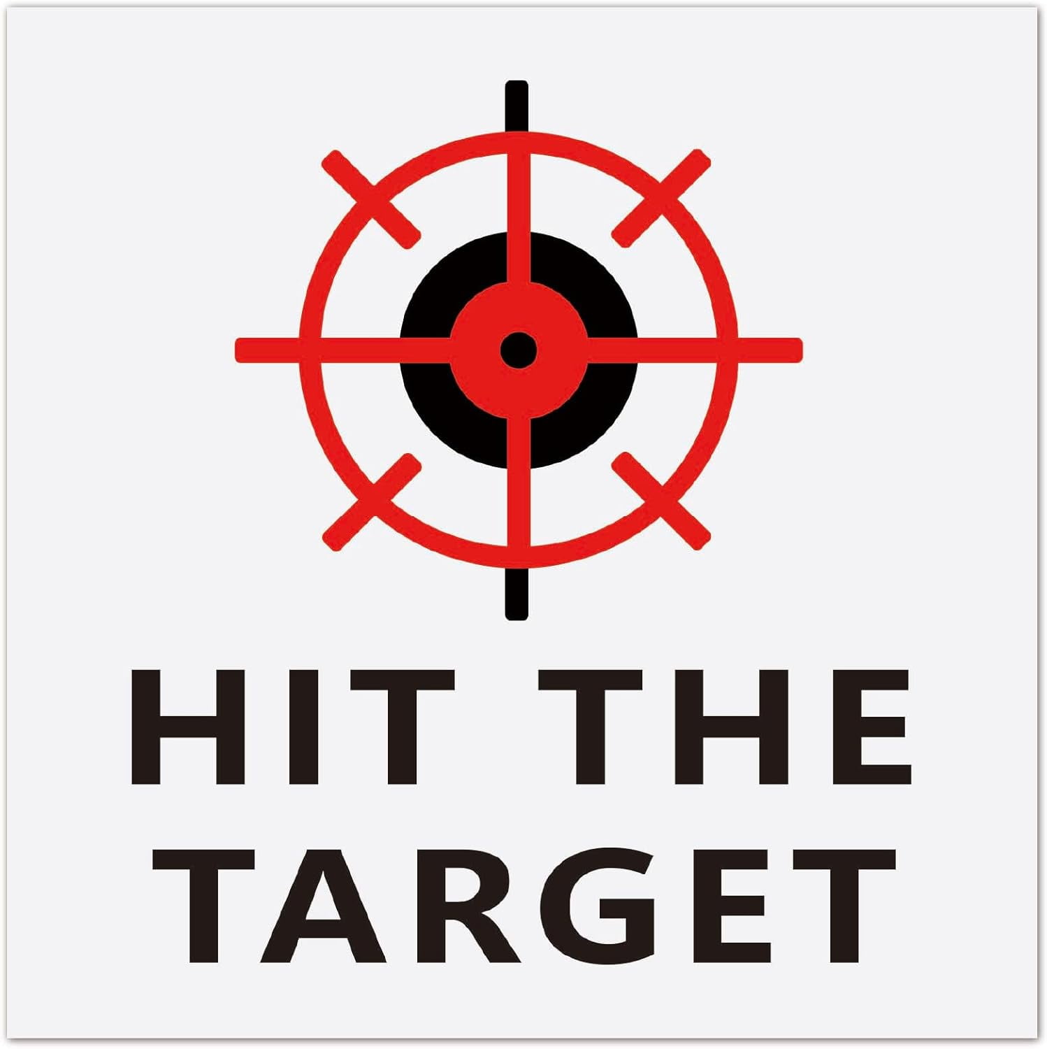 10 Sheet 12x12cm Toilet Target Aiming Stickers Black Red Bullseye Urine ...