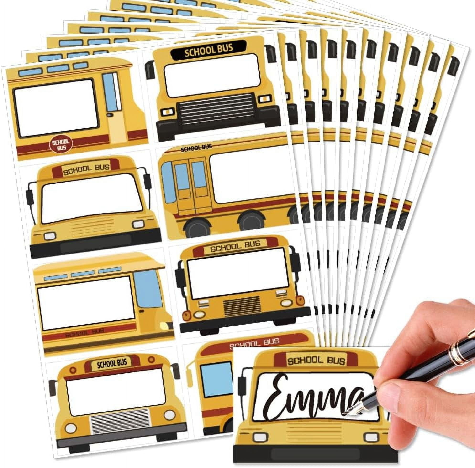 10 Sheet 80Pcs/10 Sheets Transportation Theme Name Tags Sticker 3.3x2.4 ...
