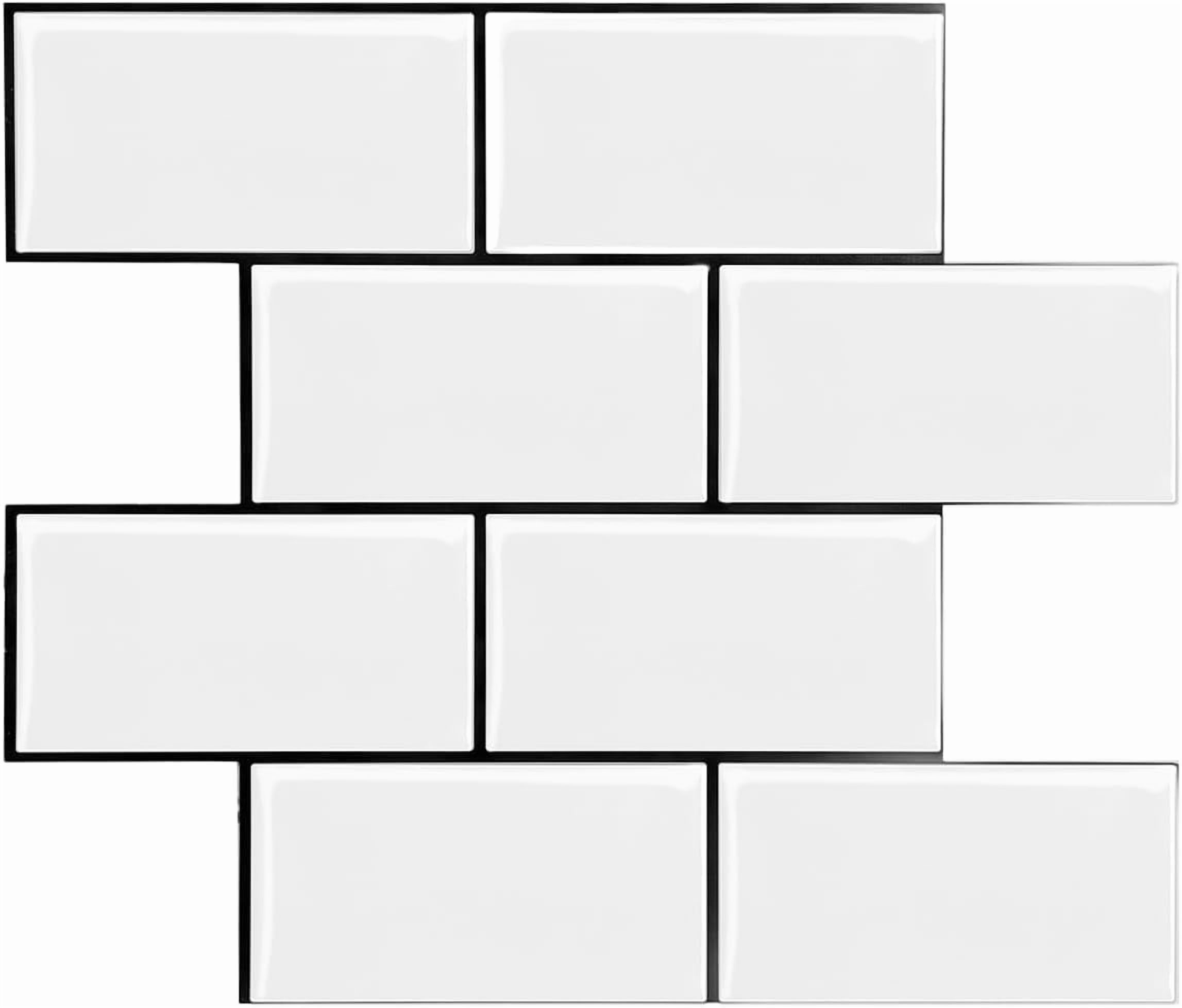 10-Sheet Backsplash Peel and Subway Tile, Self Wall Tiles, Backsplash ...