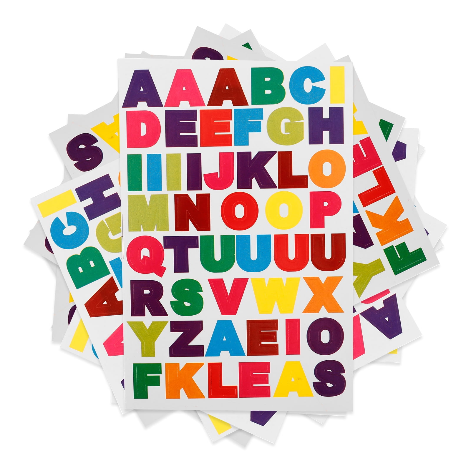 10 Sheet Colorful Letter Stickers Alphabet Stickers DIT stock Stickers ...