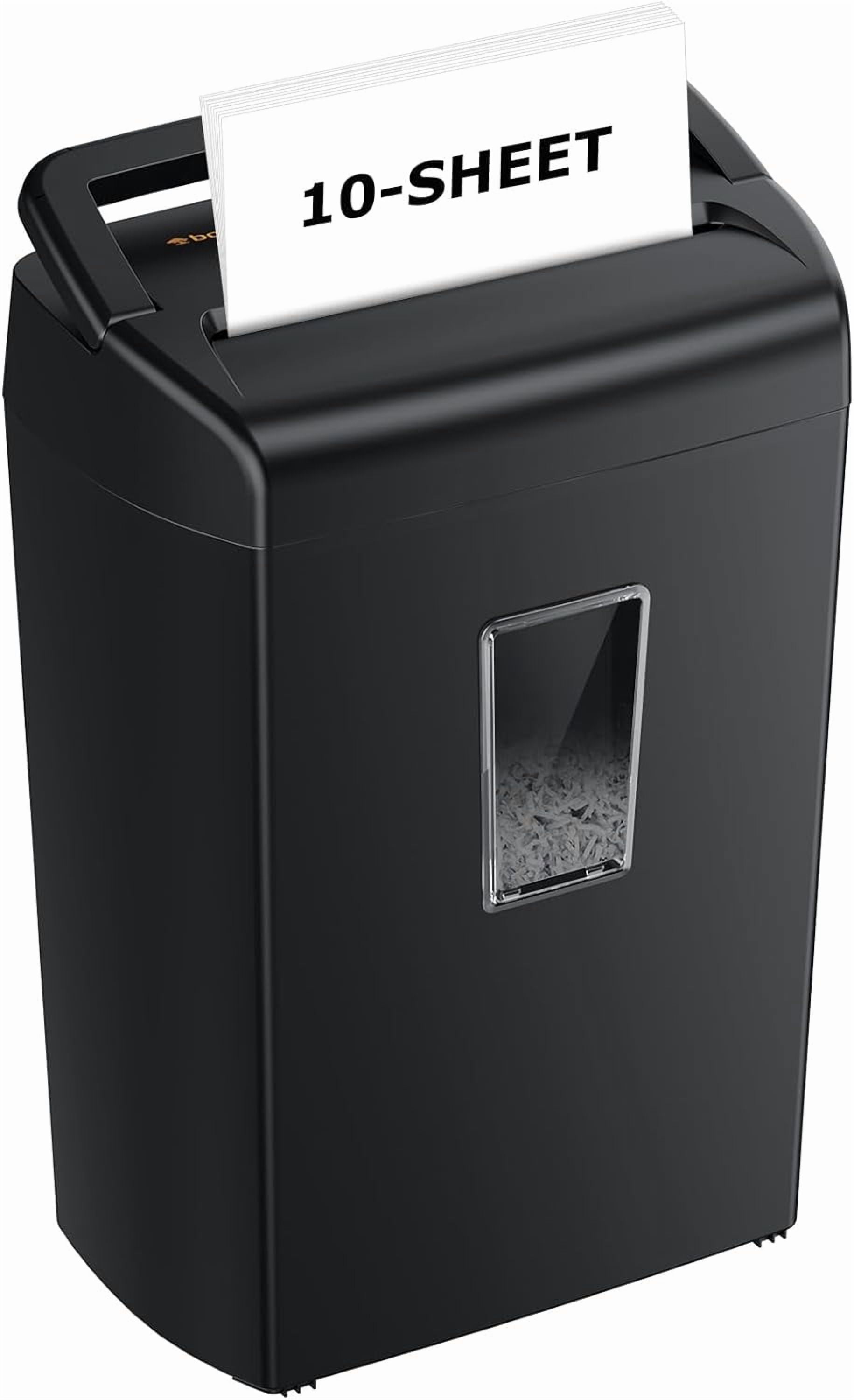 10-Sheet Cross Cut Paper Shredder, 5.5 Gal Home Office Heavy Duty ...