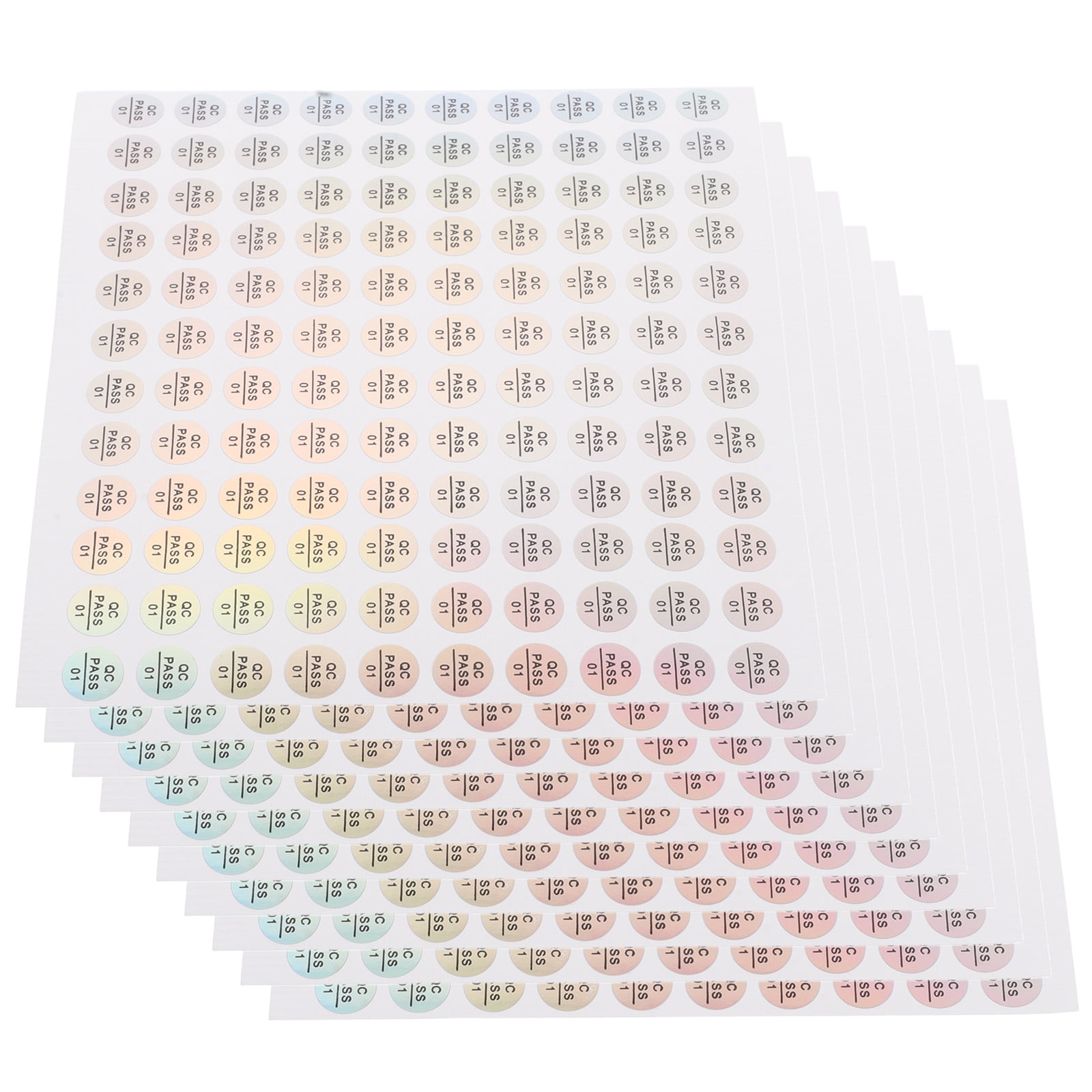 10 Sheet Employee Stickers System Cover Valve Quality Inspection Pass ...