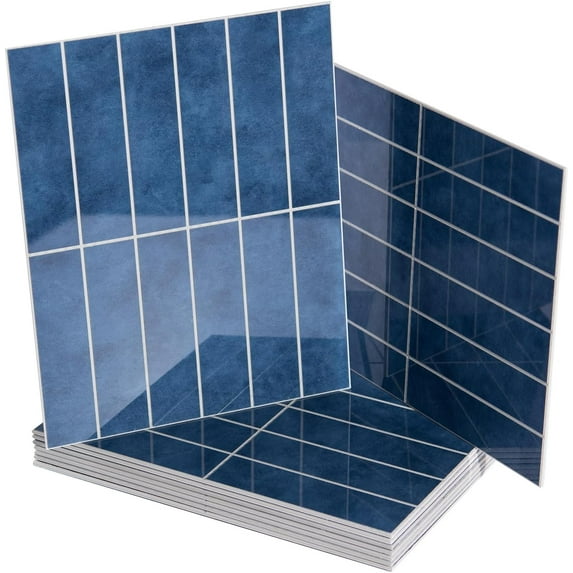 10-Sheet Faux Marble Peel and Stick Backsplash Tile for Kitchen Wall ...