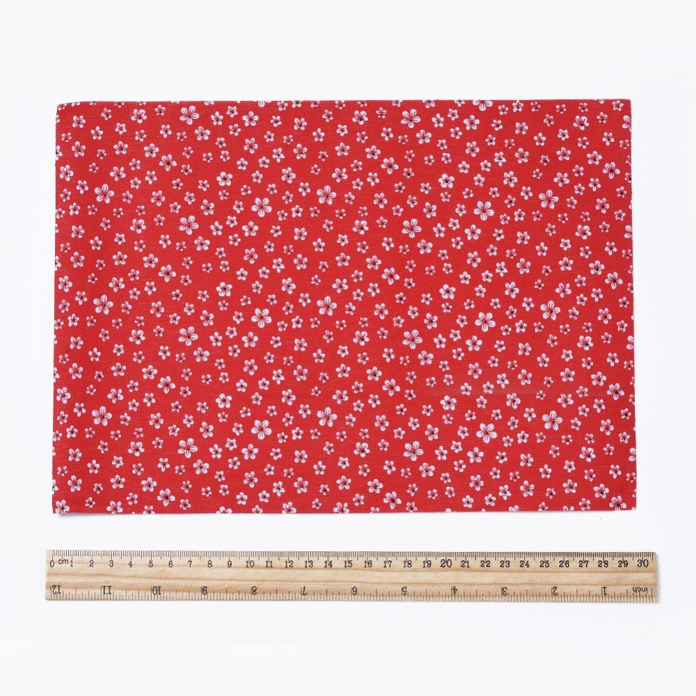 10 Sheet Floral Pattern Printed A4 Polyester Fabric Sheets Self ...