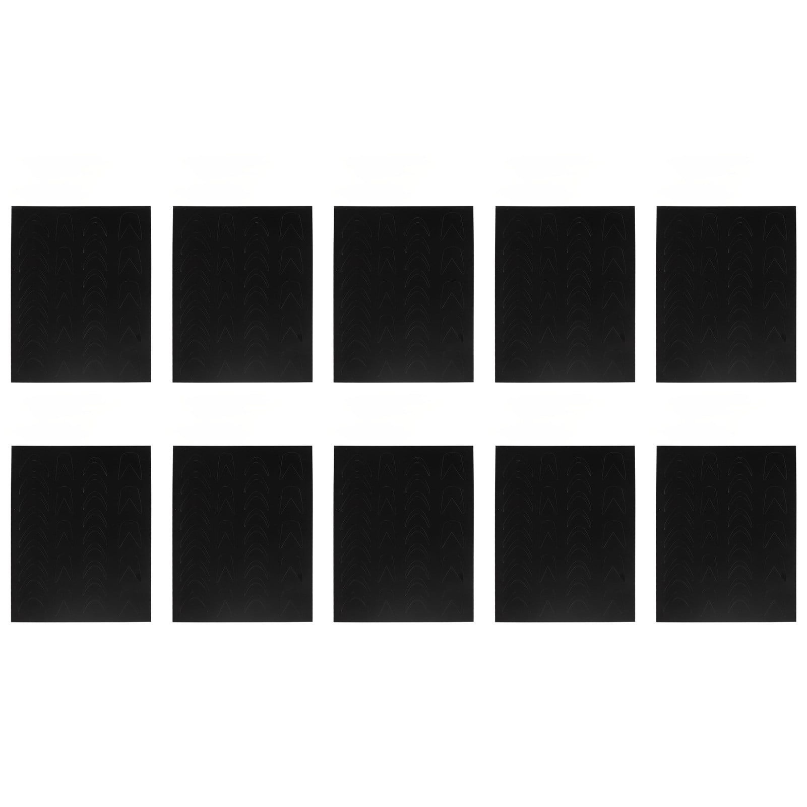 10 Sheet French Arc Pattern Hollow Nail Decals Printing Template DIY ...
