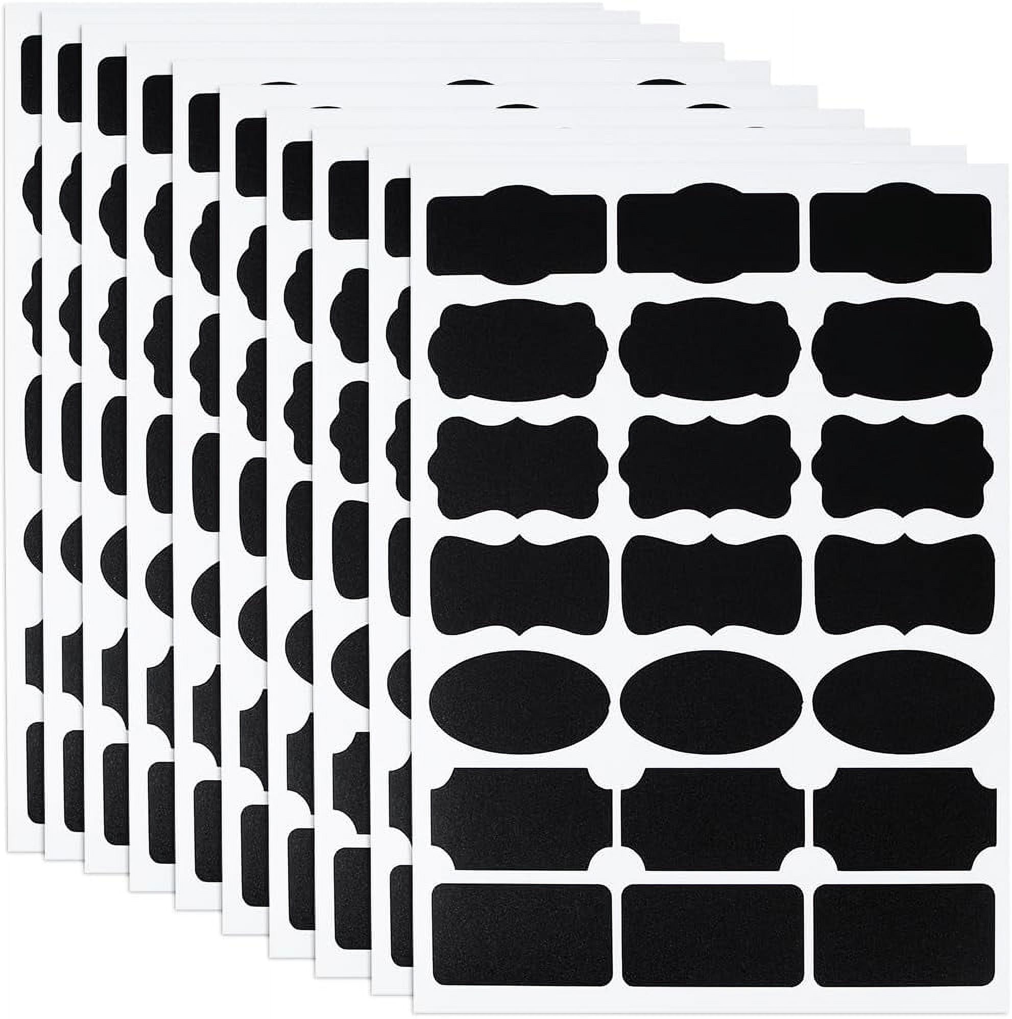 10 Sheet PVC Blank Self-Adhesive Chalkboard Stickers Waterproof ...