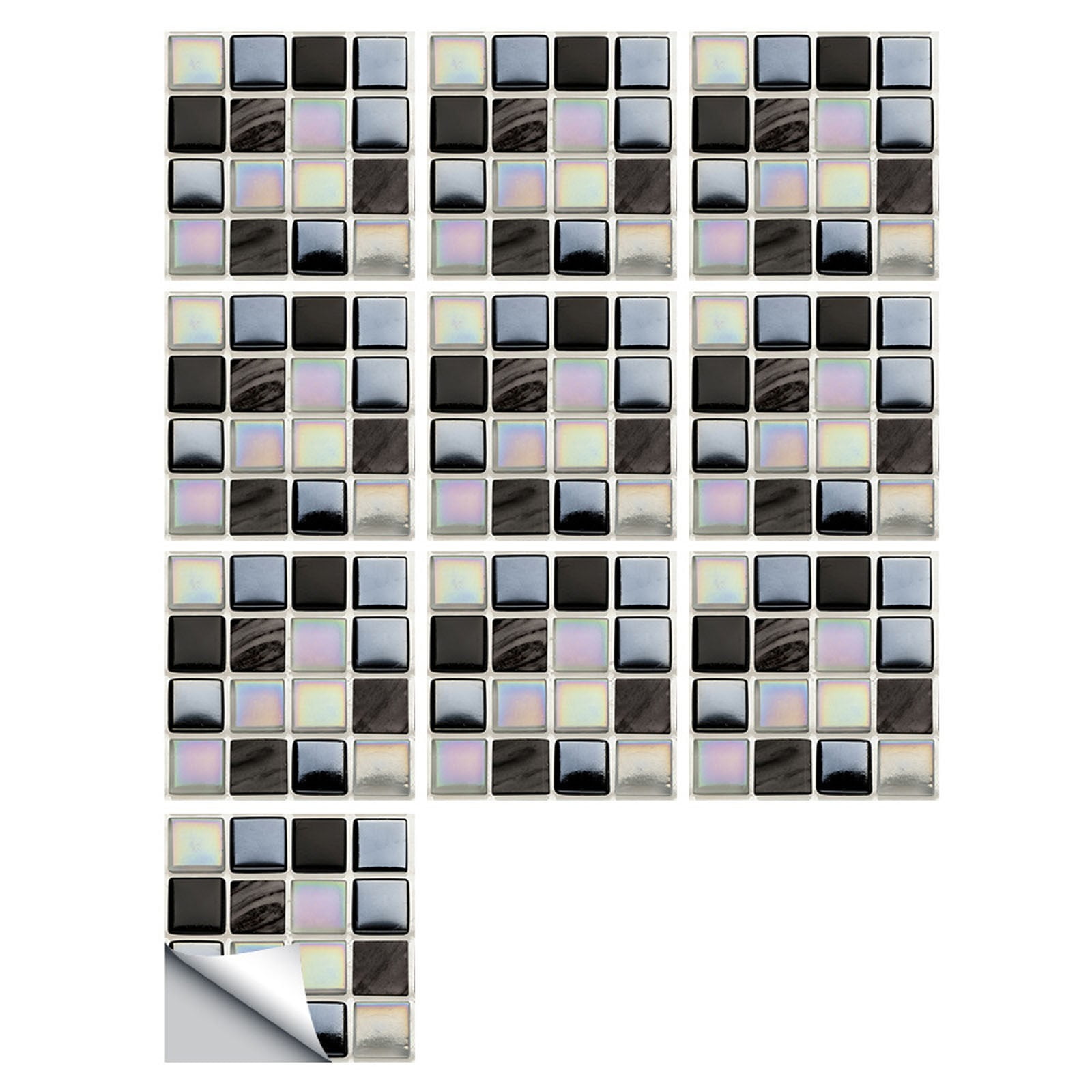 10 Sheet Peel and Stick Backsplash Mosaic Marble Stick on Tiles ...