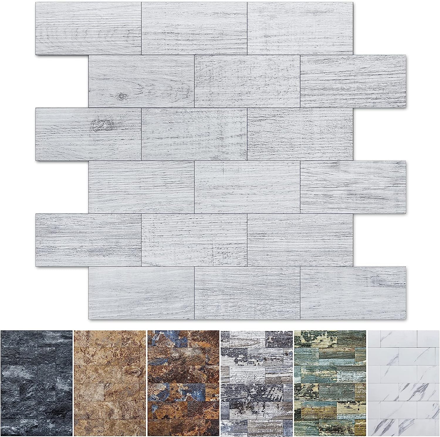 10-Sheet Peel and Stick Backsplash PVC Wall Tile, Stickon Tile for ...