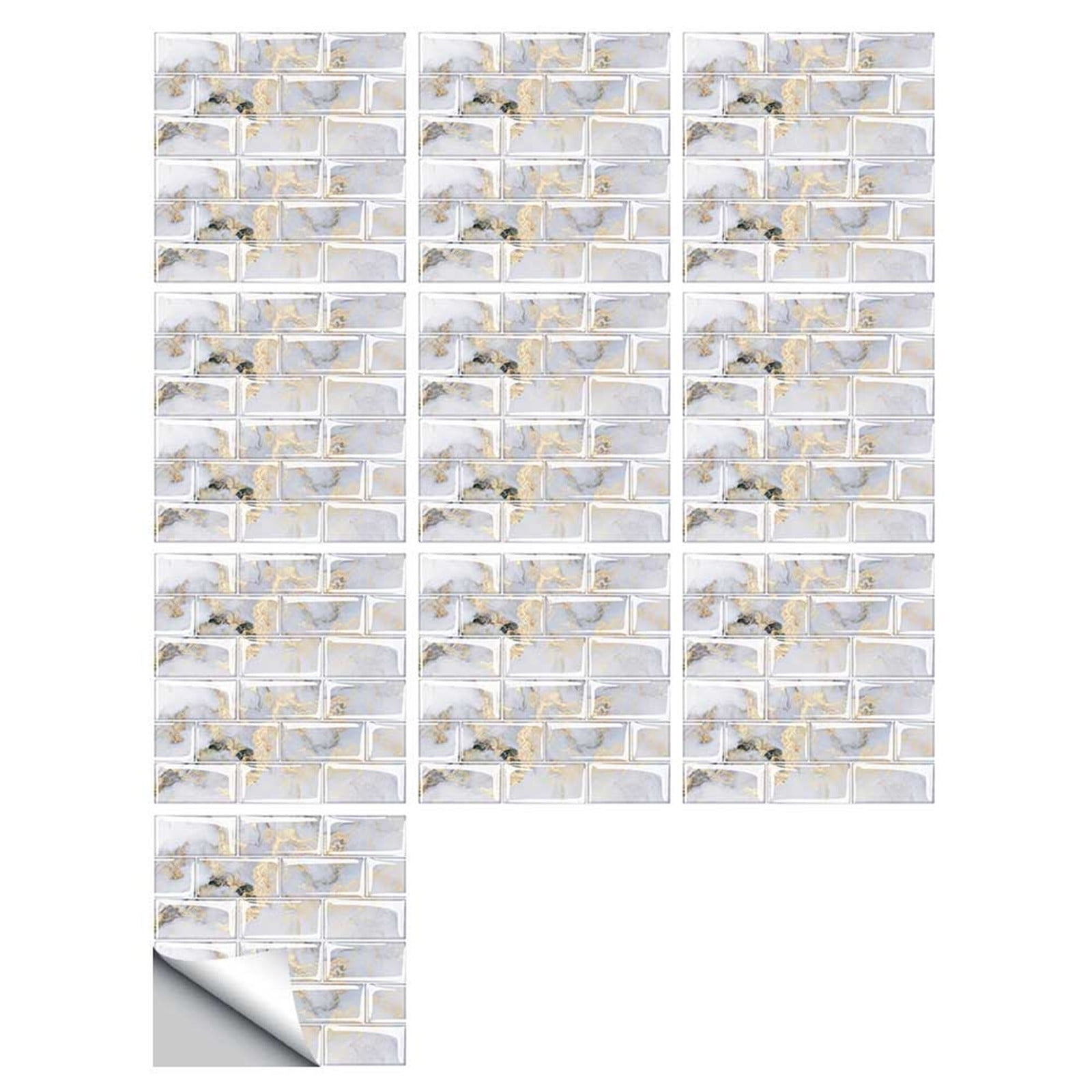 10 Sheet Peel and Stick Tile for Kitchen Backsplash Subway Stick on ...