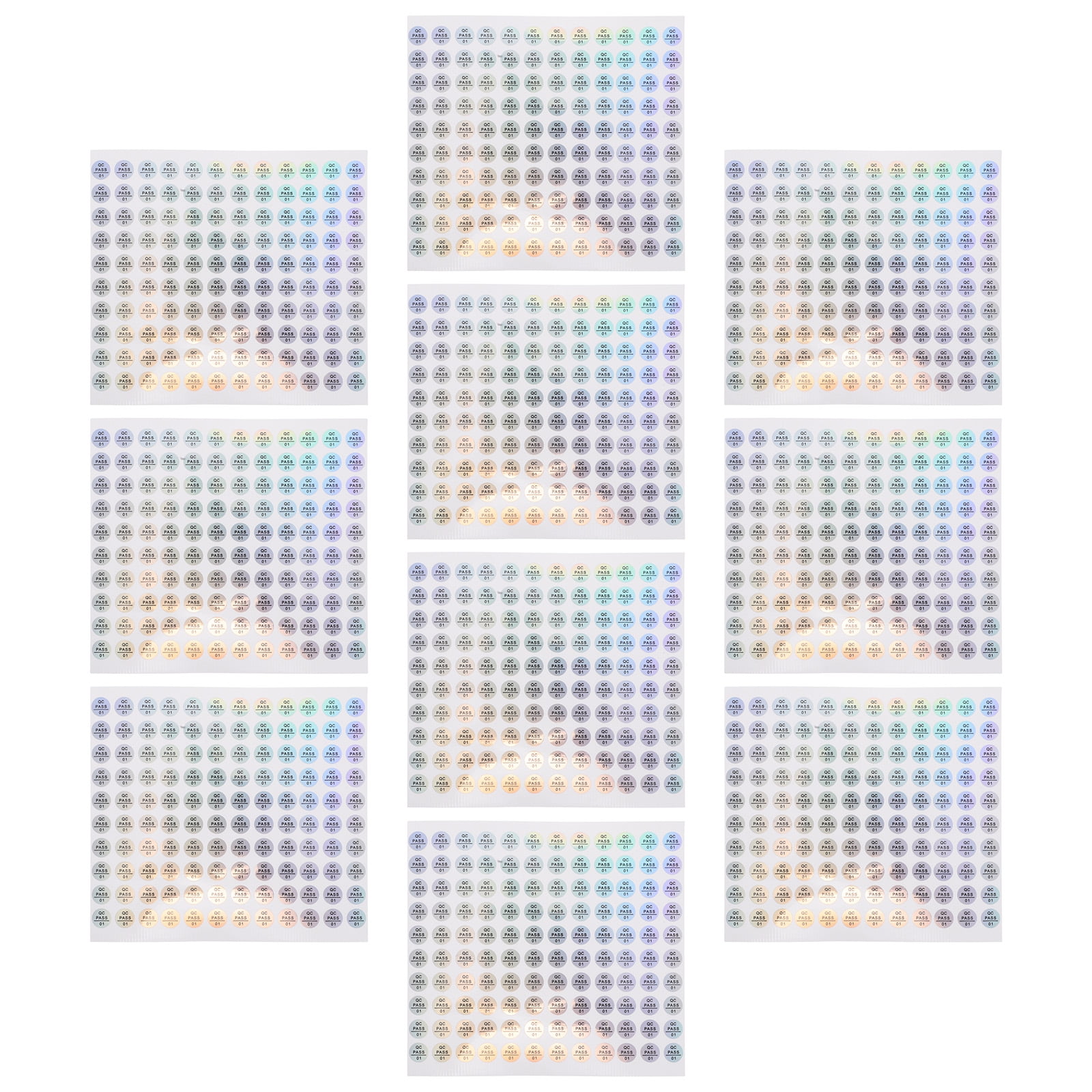 10 Sheet Qualified Stickers Quality Assurance Approval Labels Sprinkler ...