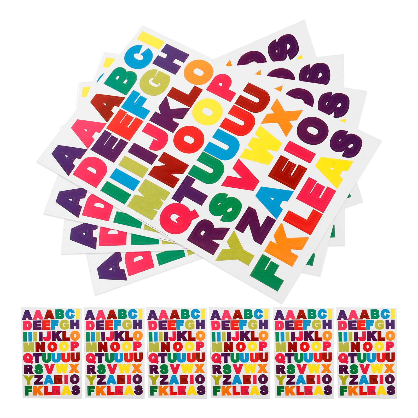 10 Sheet Small Letter Stickers Kids' for Mixed Color Alphabet Colored ...