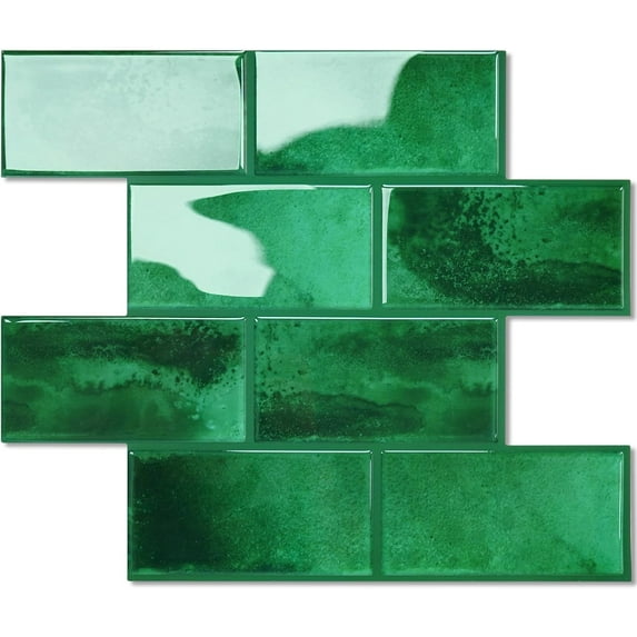 10-Sheet Subway Tile Peel and Backsplash, Self Wall Tiles, Backsplash ...