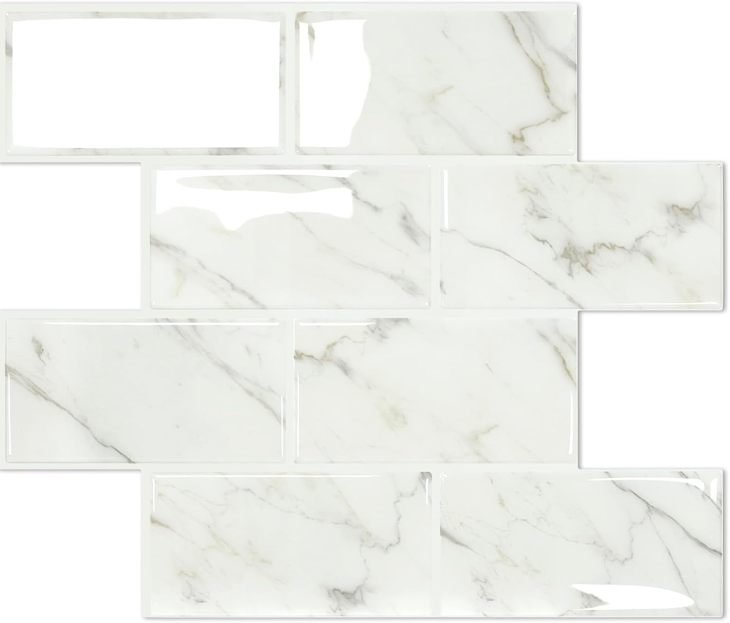 10-Sheet Subway Tile Peel and Backsplash, Self Wall Tiles, Backsplash ...