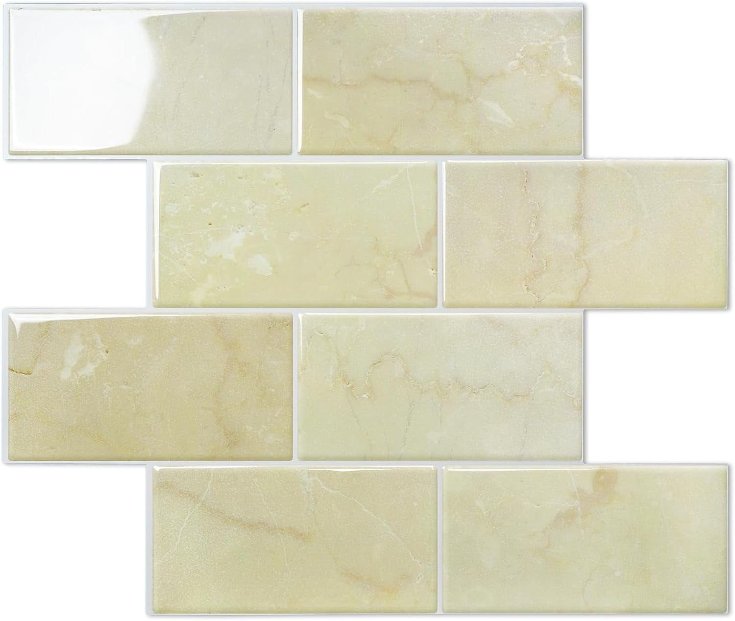 10-Sheet Subway Tile Peel and Stick Backsplash, Self Adhesive Vinyl ...