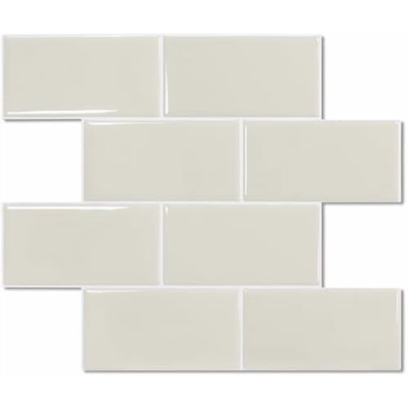 10-Sheet Subway Tile Peel and Stick Backsplash, Self Adhesive Vinyl ...