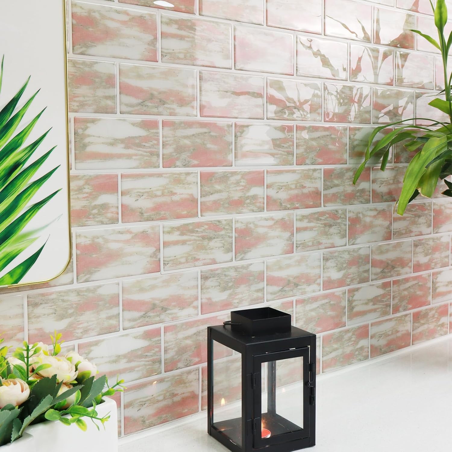 10-Sheet Subway Tile Peel and Stick Backsplash, Self-Adhesive Vinyl ...