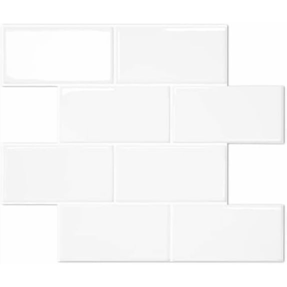 10-Sheet Thicker Design Peel and Stick Subway Tile, Stick on Tiles ...