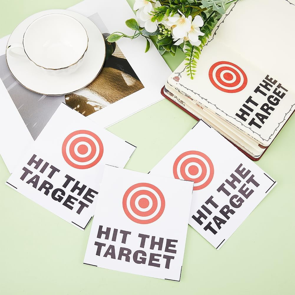 10 Sheet Toilet Target Aiming Stickers Red Bullseye Target Sticks Potty ...