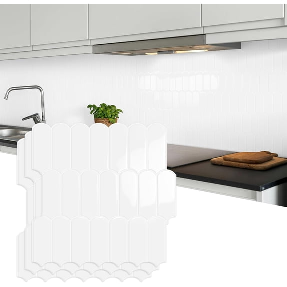 10-Sheet Upgraded Thicker Peel and Stick Kitchen Backsplash Tiles, Self ...