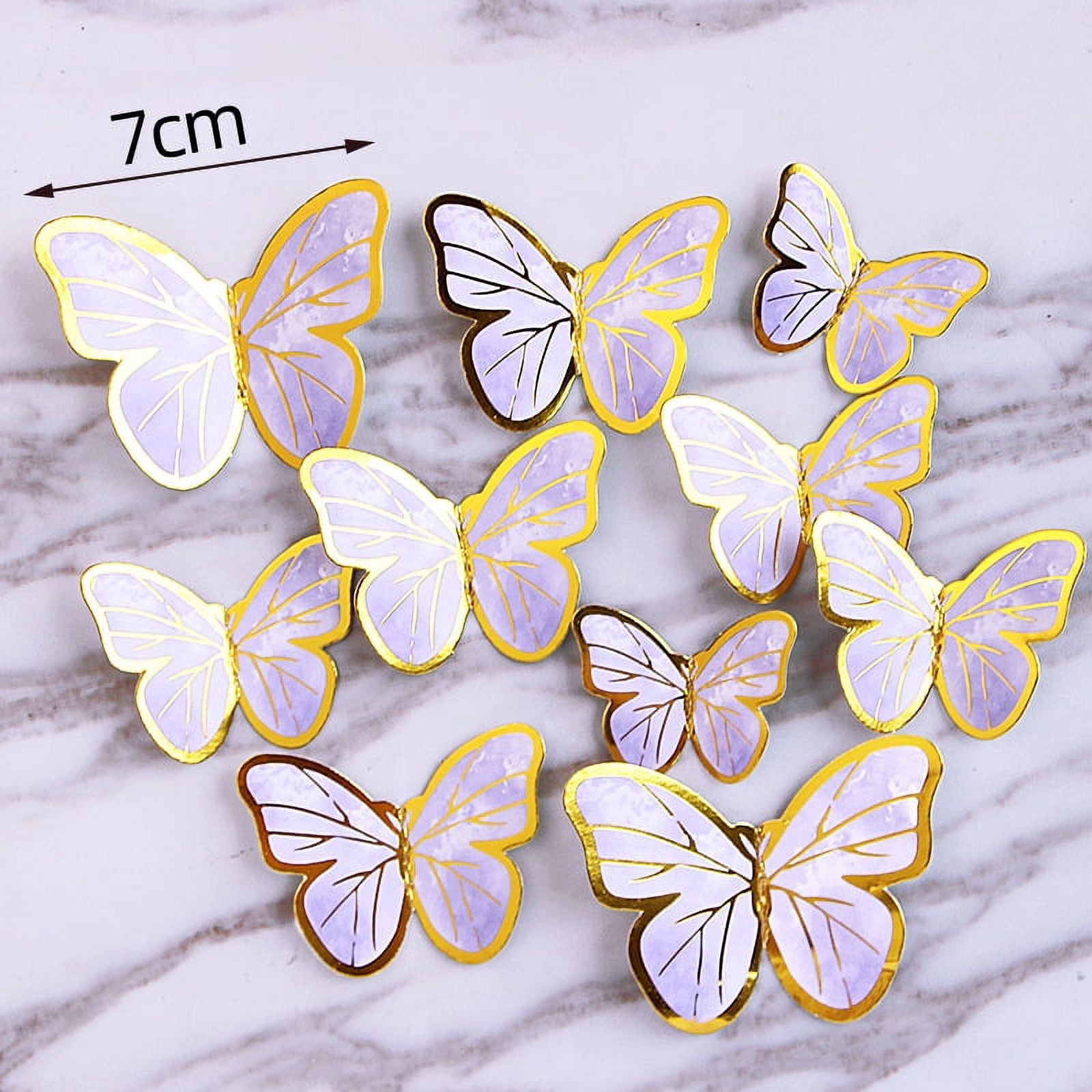MERRYHAPY butterflies party decorations Gold paper 10 Set - Walmart.com