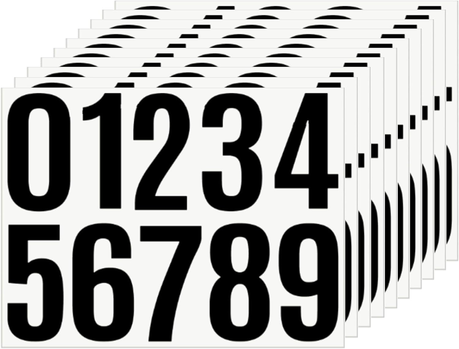 10 Sheets 100 Pcs Vinyl House Numbers for Mailbox, 4 inch Self-Adhesive ...