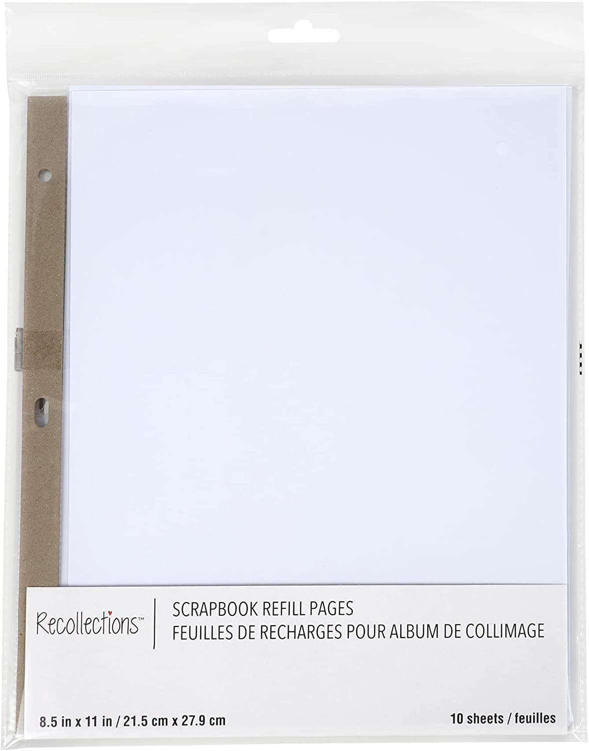 10 Sheets (120 total) 8.5; x 11; White Scrapbook Refill Pages by ...