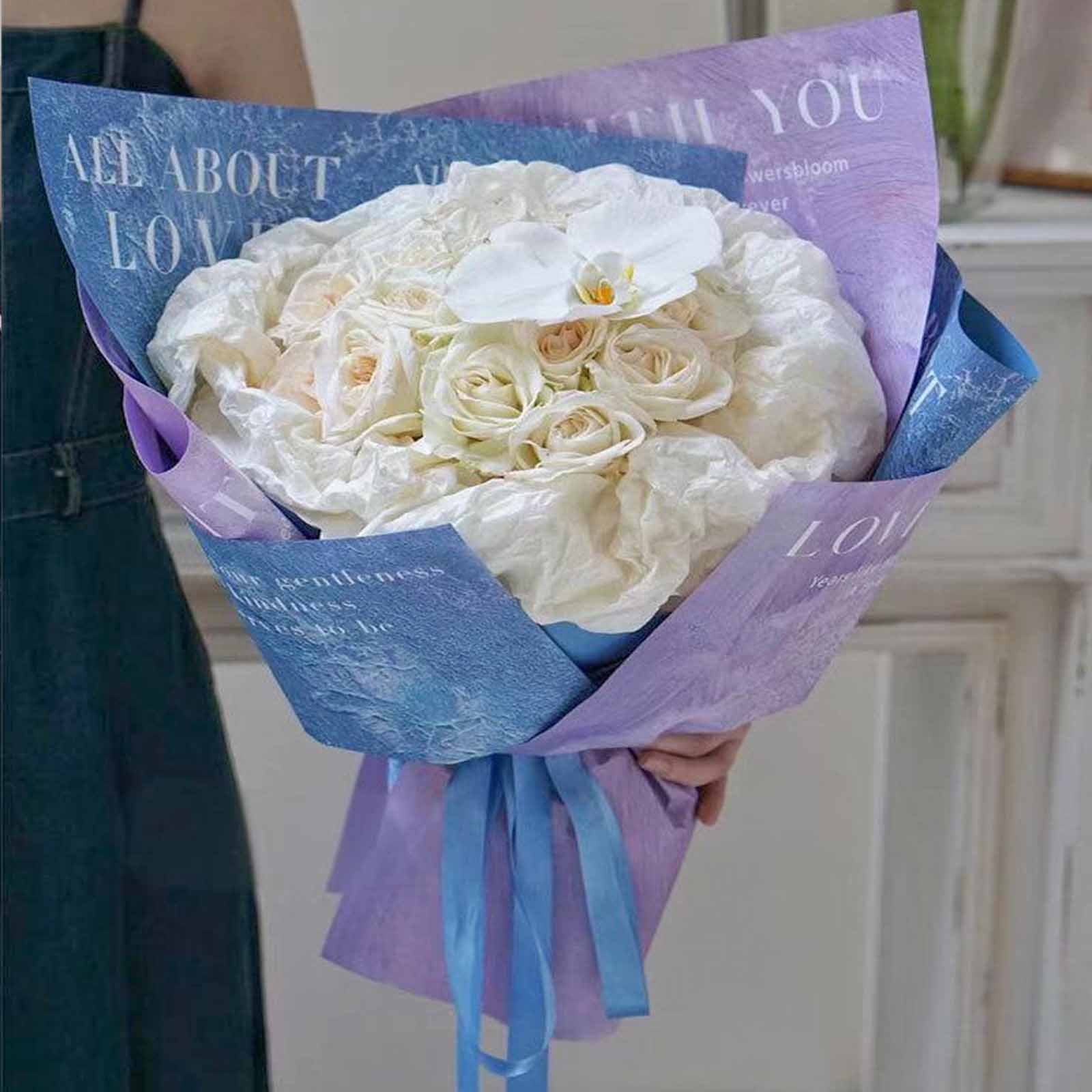 10 Sheets 19.6x14.9in Cotton Wrapping Flower Lining Paper,Korean Style ...