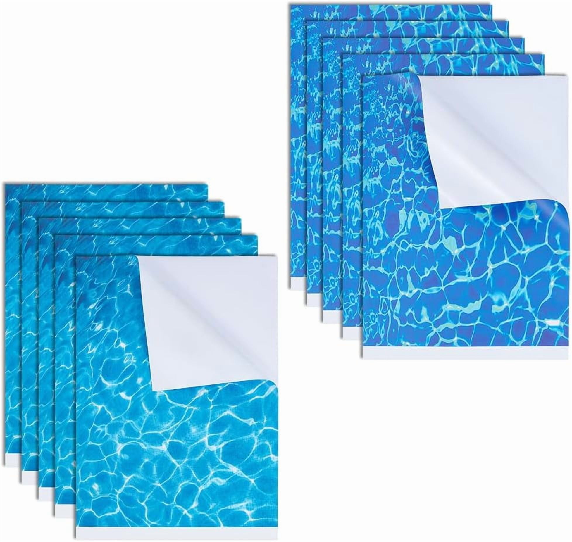 10 Sheets 2 Colors Coated Paper Water Ripple Stickers Self Adhesive ...