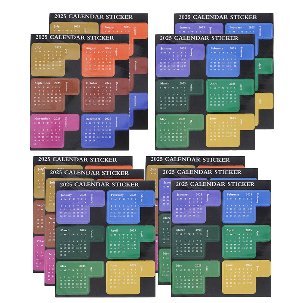10 Sheets 2025 Planner Stickers Monthly Calendar Tags Date Labels Index ...