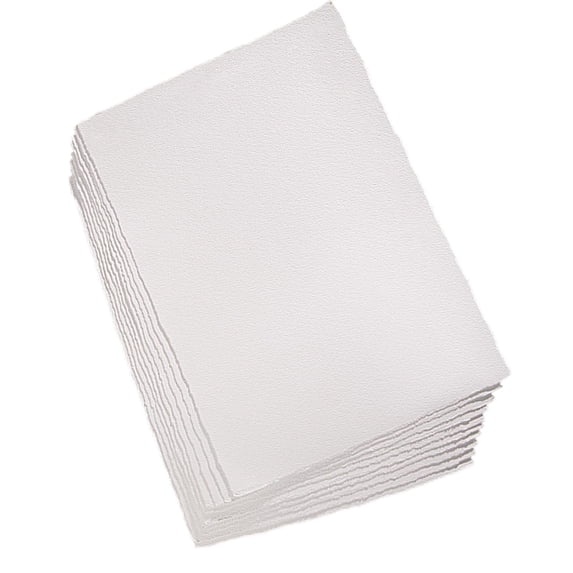 10 Sheets 300g Cotton Deckle Edges Thick White Art Paper Set For ...