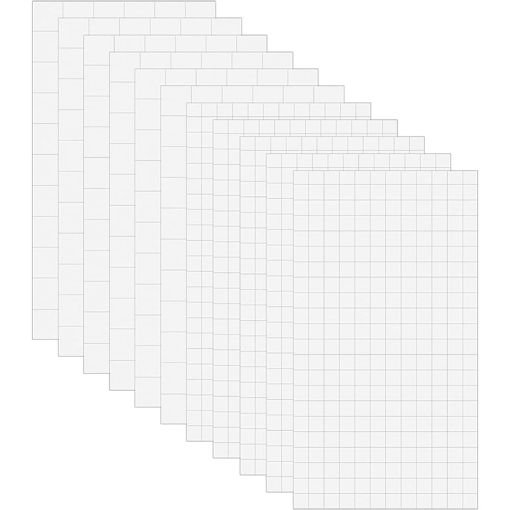 10 Sheets 3300pcs Square Dual-Adhesive 3D Pop Foam Dots 0.24inch 0 ...