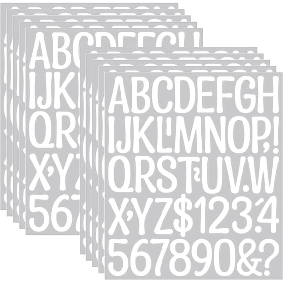 10 Sheets 470 pcs Vinyl Letters Stickers Numbers Decals,Self-Adhesive ...