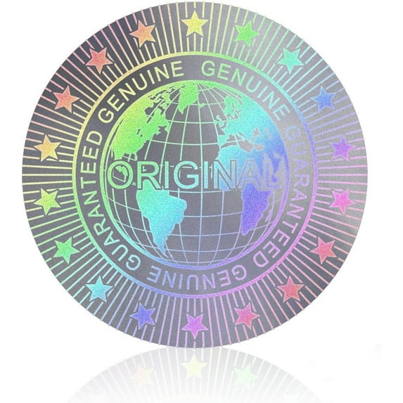 10 Sheets/490Pcs Hologram Tamper Proof Stickers with Earth and Star ...