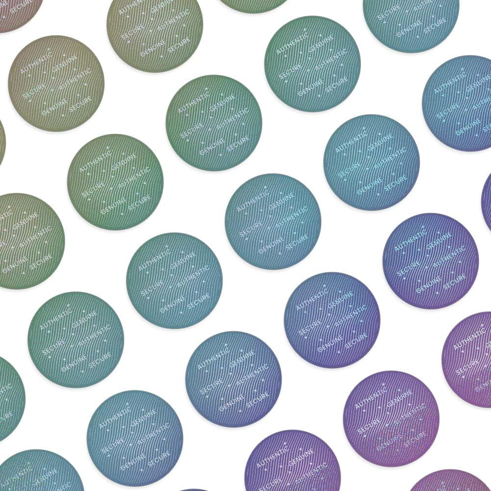 10 Sheets/490Pcs Hologram Tamper Proof Stickers with Secure Authentic ...