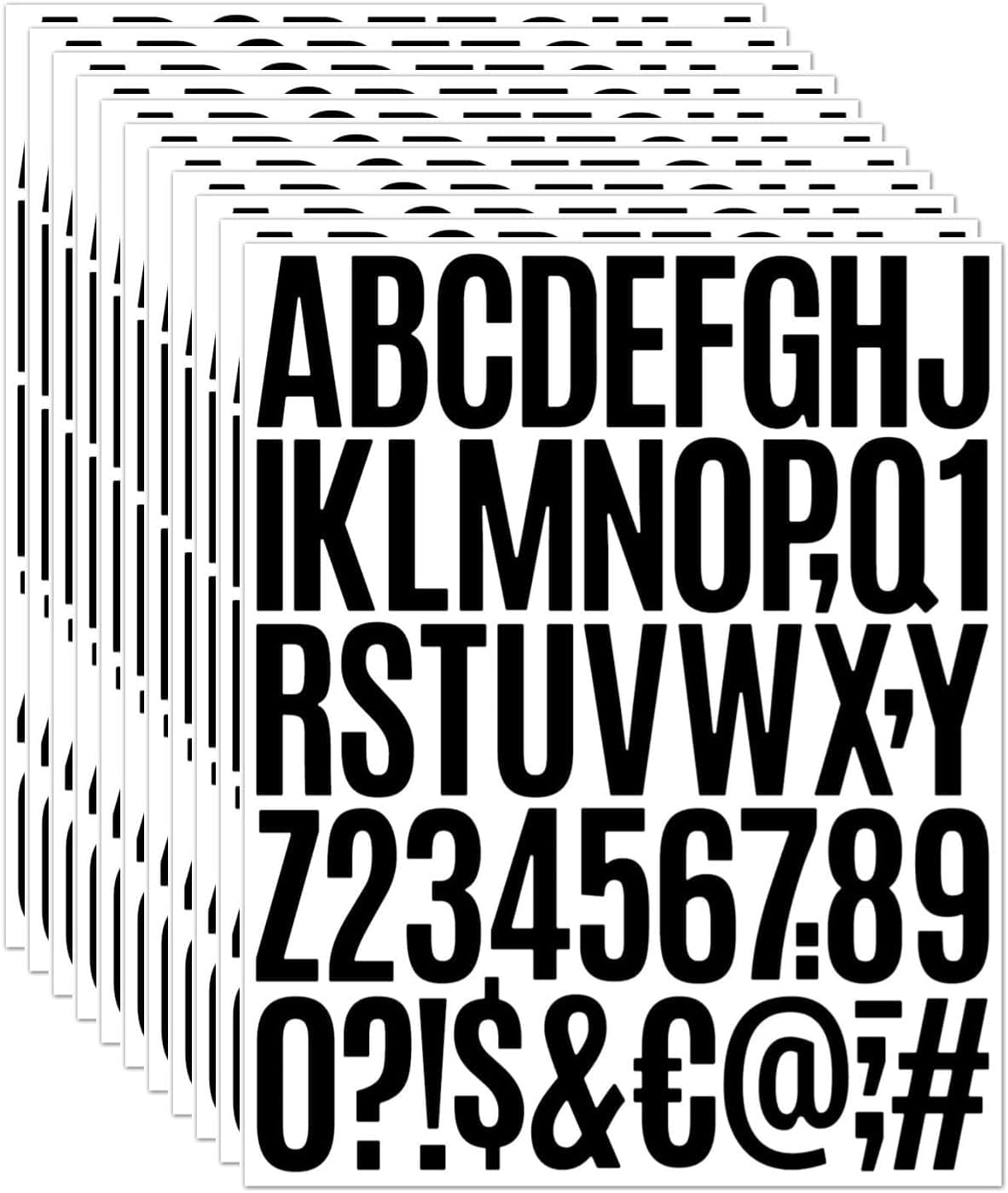 10 Sheets 500 Pcs Vinyl Letter Stickers,2 inch Self-Adhesive Alphabet ...