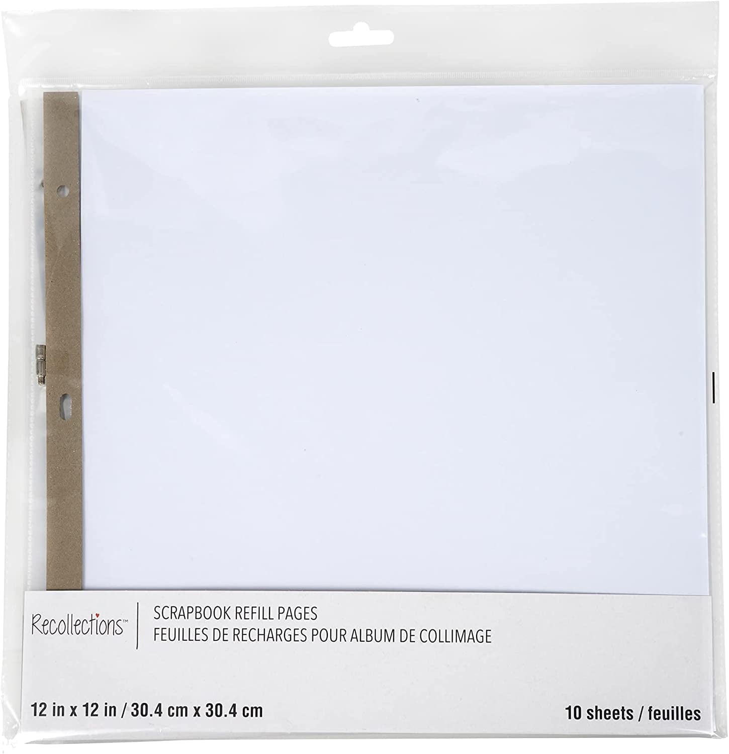 10 Sheets (60 Total) 12" x 12" White Scrapbook Refill Pages by Recollections - Memory Book Page ...