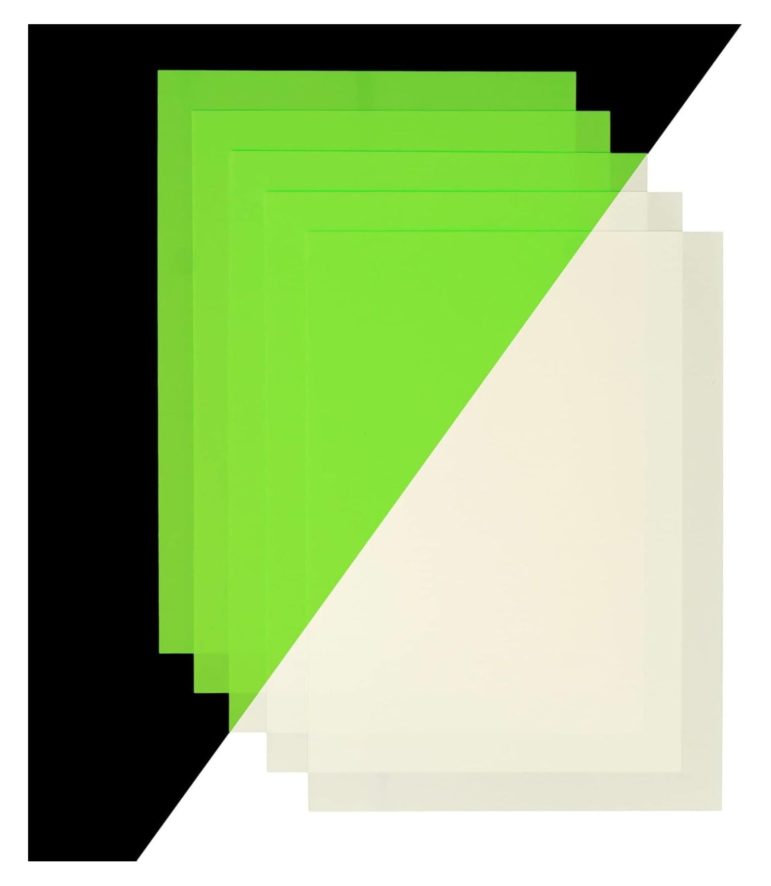 10 Sheets A4 Glow In The Dark Rechargeable Photoluminescent Luminous ...