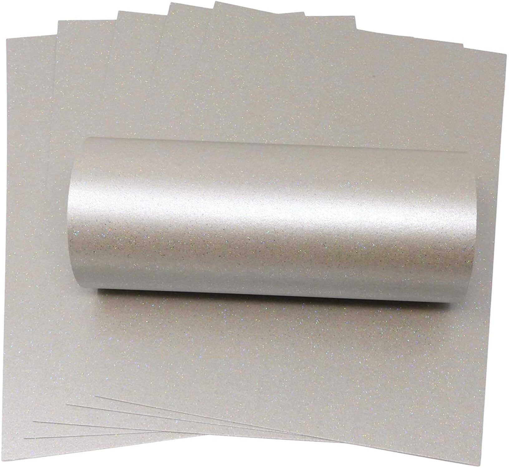10 Sheets A4 Mercury Silver Sparkle Paper with Iridescent Sparkle ...