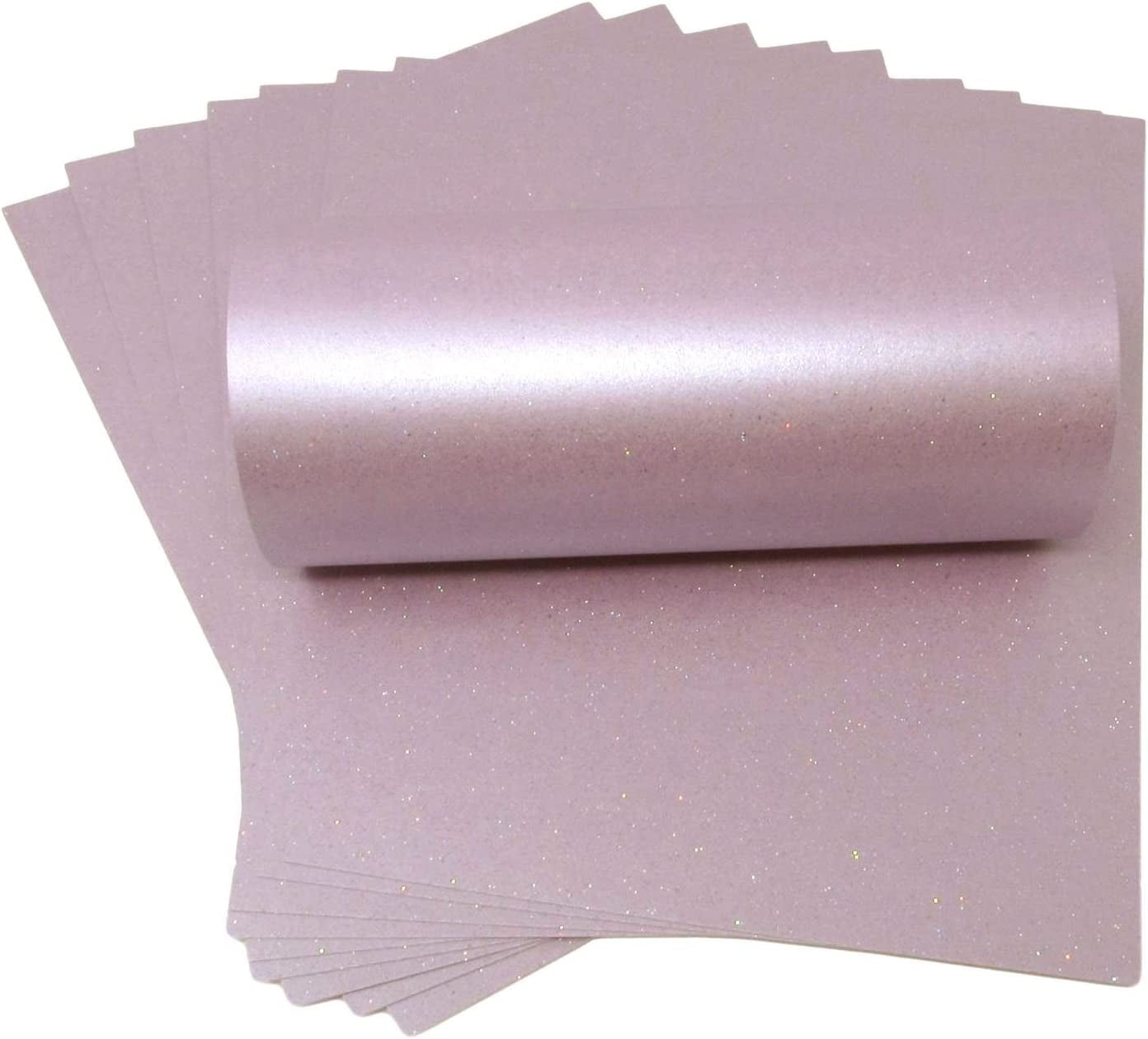 10 Sheets A4 Pale Lilac Iridescent Sparkle Card Quality 300gsm / 110lb ...