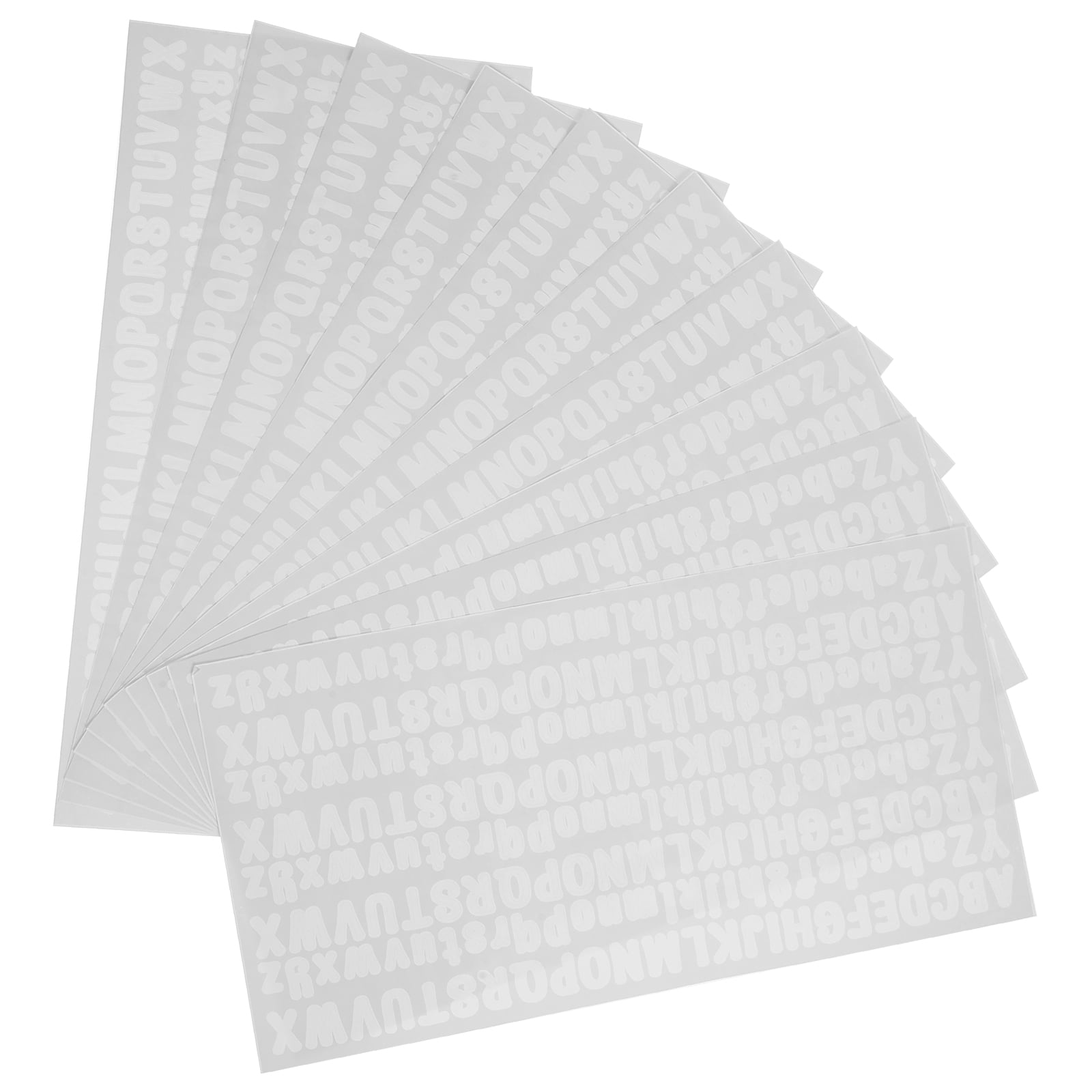 10 Sheets Adhesive Alphabet Letter Stickers Bulletin Decal Board White ...