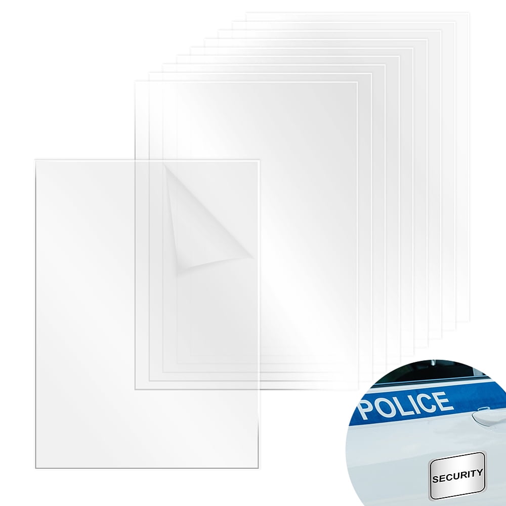 10 Sheets Adhesive Sign Gripper 8.2x5.9 Inches Clear PET Double Sided ...
