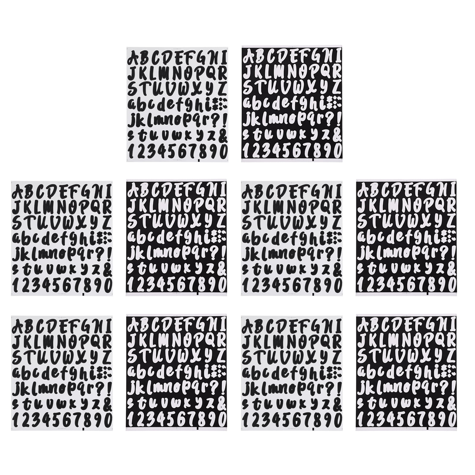 10 Sheets Alphanumeric Label Stickers Labels Vinyl Letter by Self ...