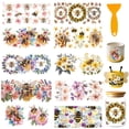 10 Sheets Bees Among The Flowers UV DTF Cup Wraps Cartoon Bee Theme Cup ...