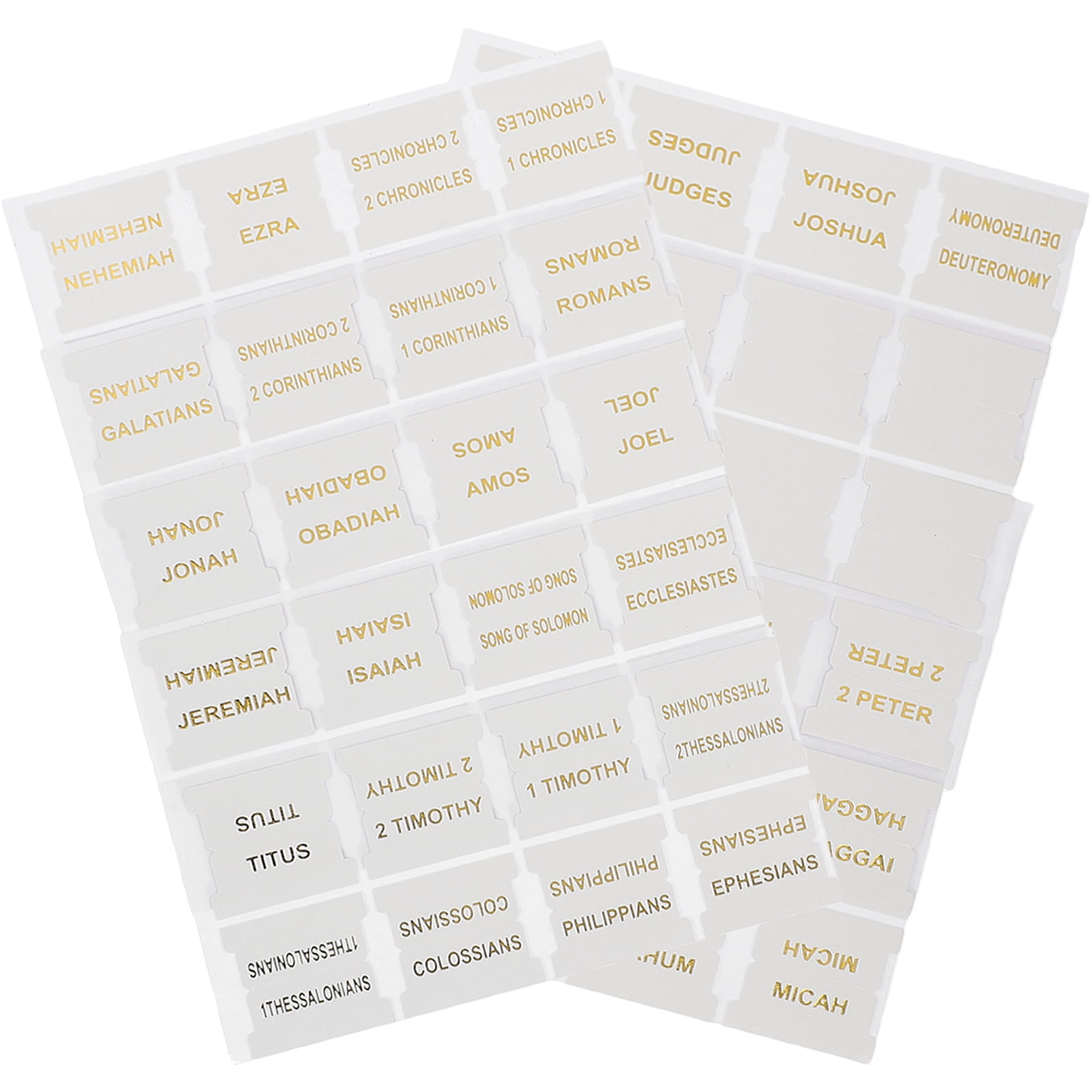 10 Sheets Bible Index Tags Laminated Tabs Study Accessories Stickers ...