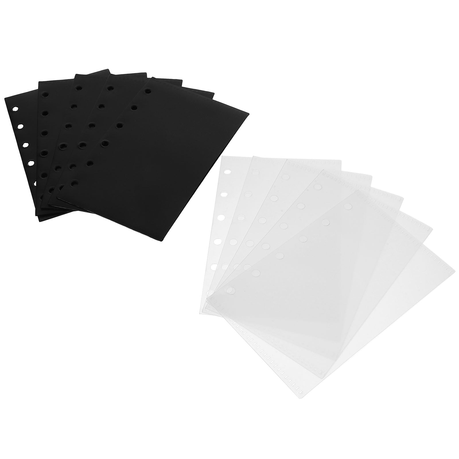 Raindrops Black Binder Pouch with 6 Hole Punch for Organizing Documents ...