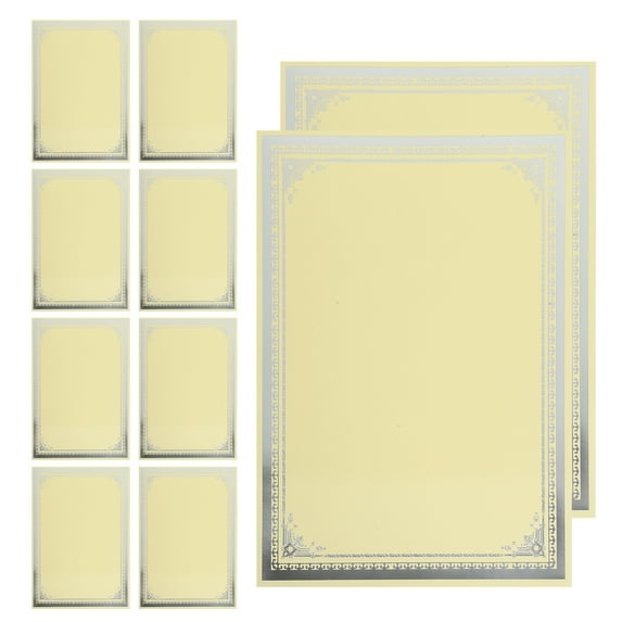 10 Sheets Blank Certificate Inner Pages Printing Paper Decor Honor for ...