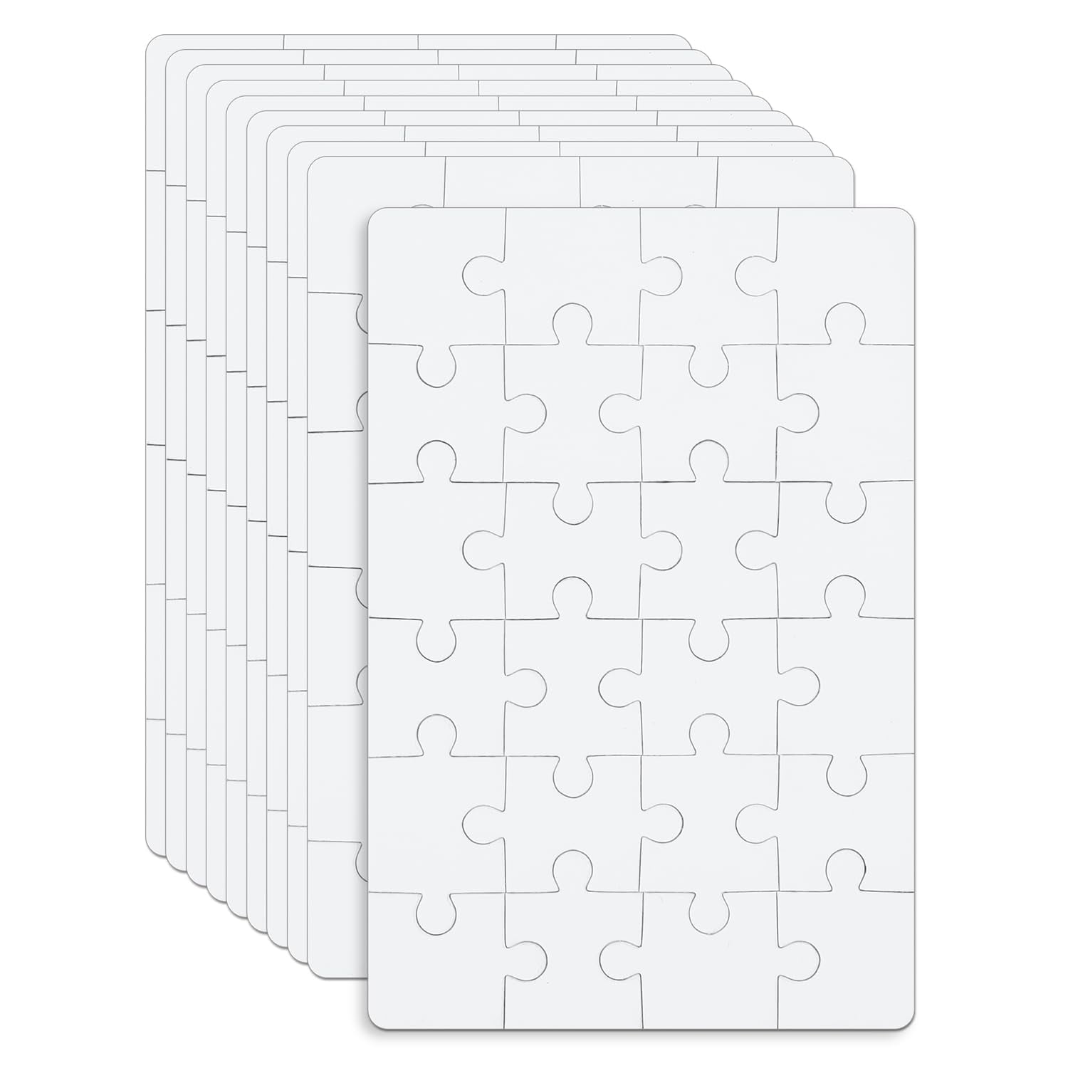 10 Sheets Blank Puzzle, 3.9 x BSL1 5.9 Inch Blank Jigsaw Puzzles Blank ...