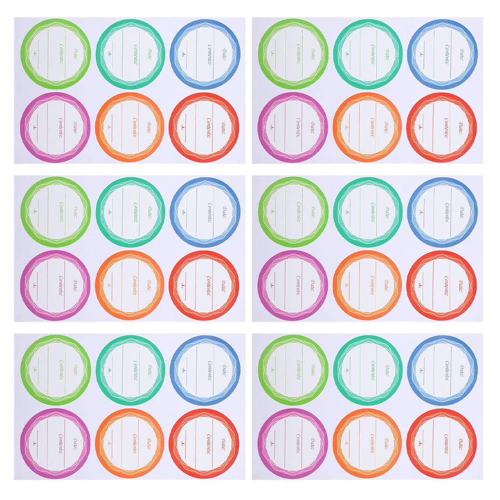 10 Sheets Date Labels Removable Date Stickers Glass Bottles Labels ...